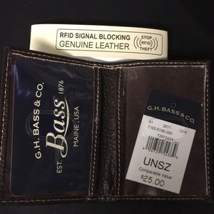 G.H. Bass & Co. | Accessories | Bass Genuine Leather Bifold Card Holder ...